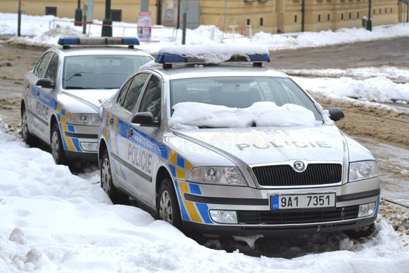 Police car in Prague editorial image. Image of security - 29639035