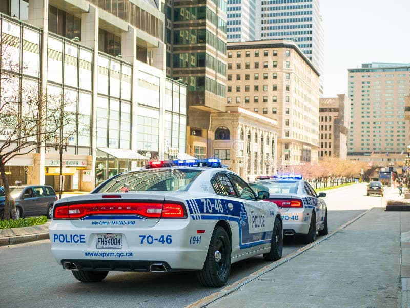 Police Car In Montreal, Quebec, Canada Stock Photo - Image of authority ...