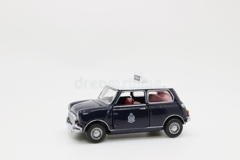 Police Car of Scale of Mini Cooper Stock Photo - Image of puppet, round ...