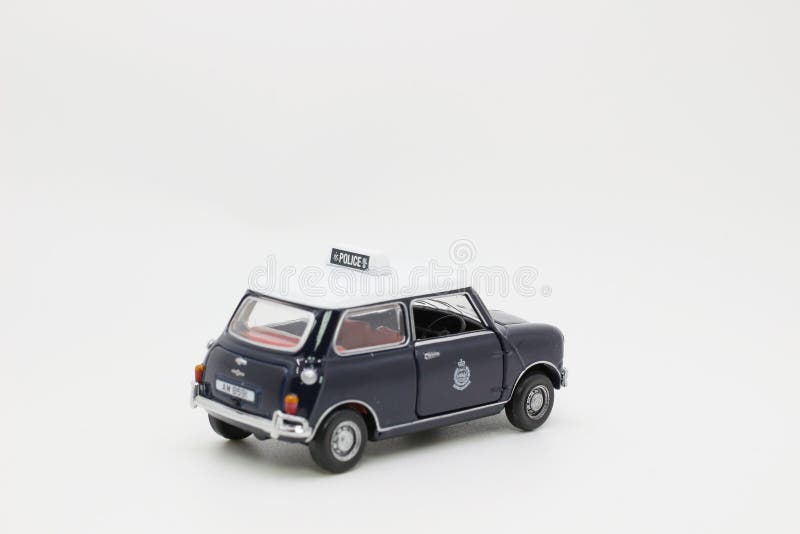 Police Car of Scale of Mini Cooper Stock Photo - Image of single ...