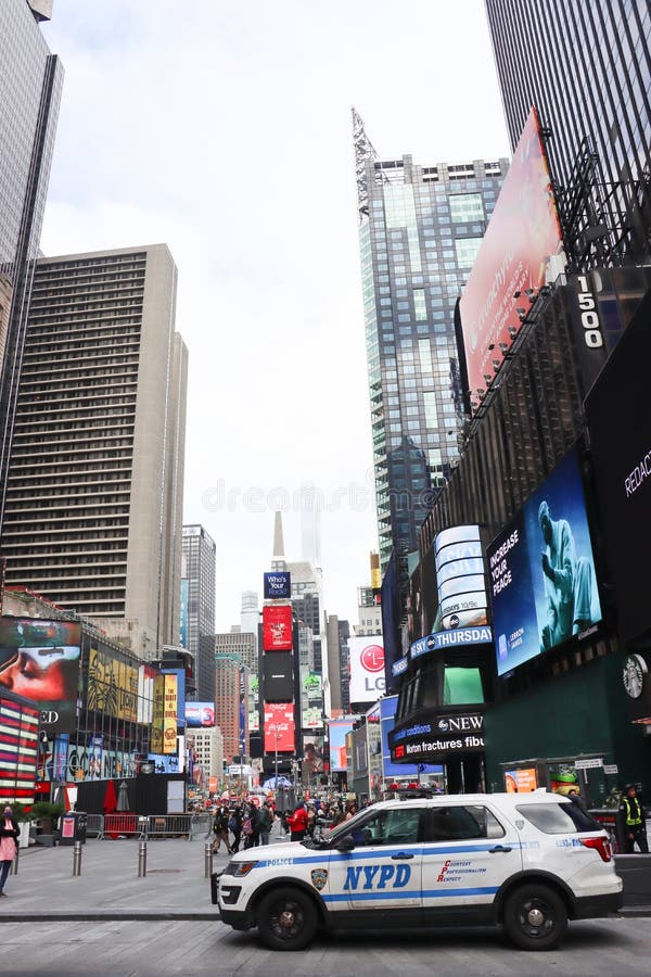 Police Car in Times Square editorial image. Image of building - 237396280