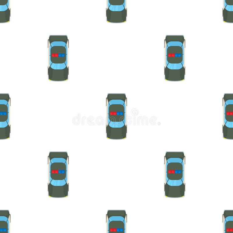 Police Car Top View Pattern Seamless Vector Stock Vector - Illustration ...