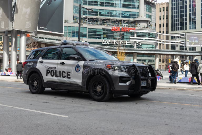 Police car in Toronto editorial photography. Image of duty - 311955957