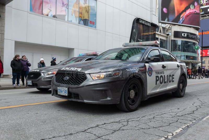 Police car in Toronto editorial stock photo. Image of protection ...
