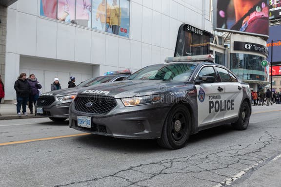 Police car in Toronto editorial stock photo. Image of protection ...