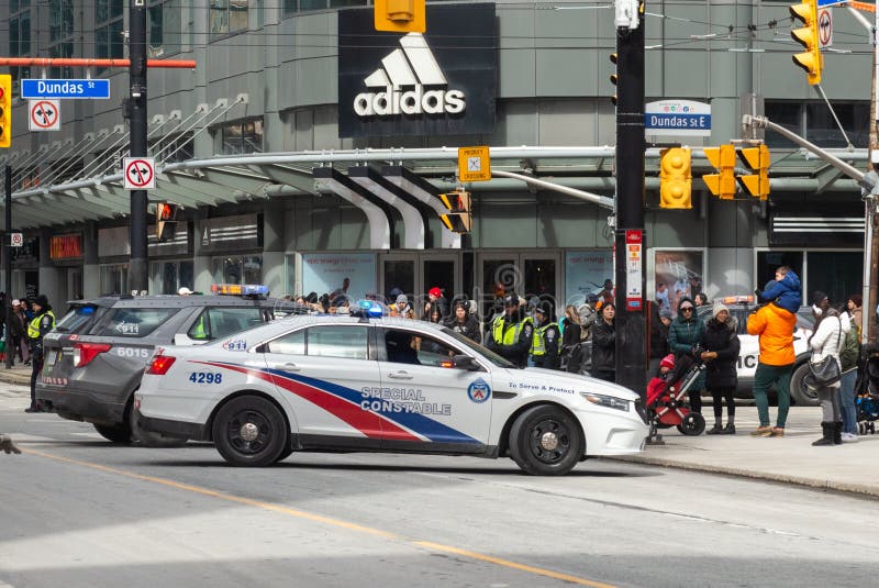 Police car in Toronto editorial stock image. Image of safety - 311956834