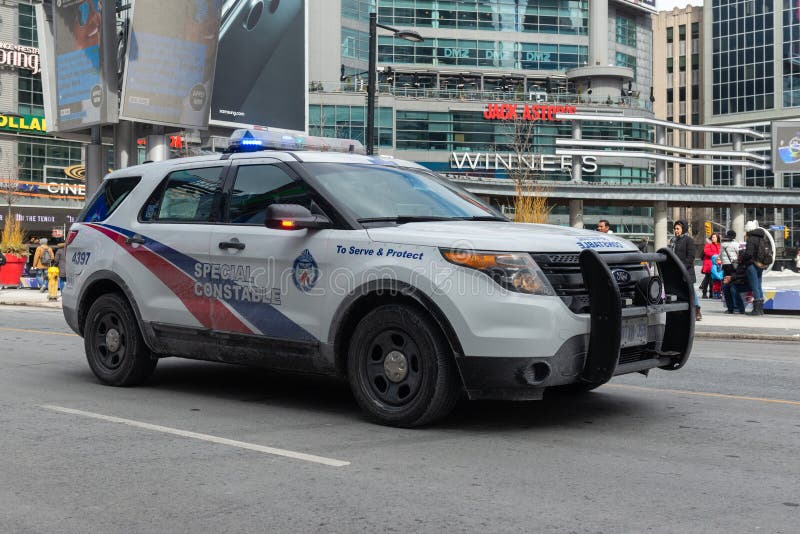 Police car in Toronto editorial photo. Image of protest - 311956836