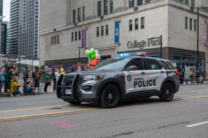 Police car in Toronto editorial stock photo. Image of crime - 311956848