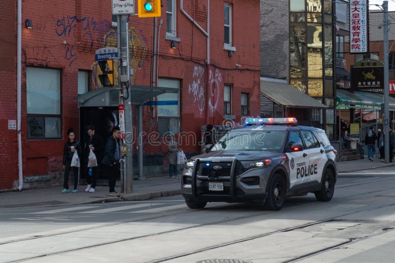 Police car in Toronto editorial photography. Image of editorial - 315947717