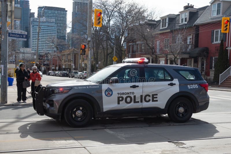 Police car in Toronto editorial stock image. Image of symbol - 315947719