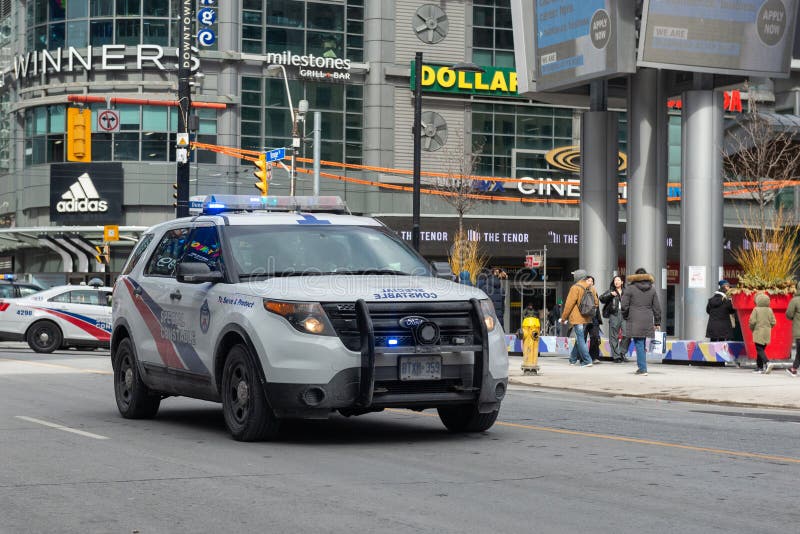 Police car in Toronto editorial photo. Image of symbol - 315947736