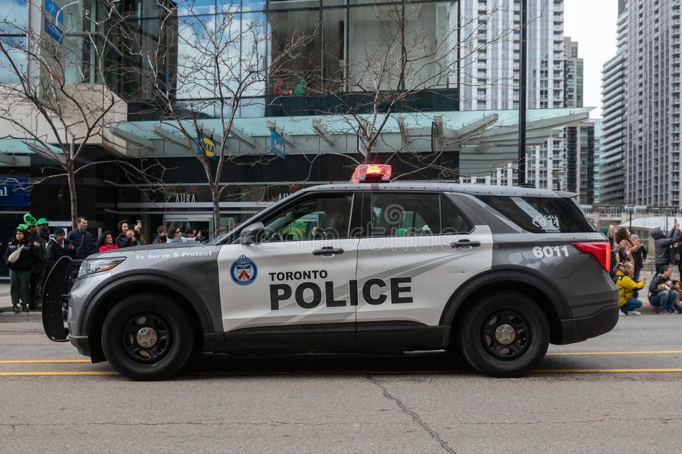 Police car in Toronto editorial stock photo. Image of authority - 315947758
