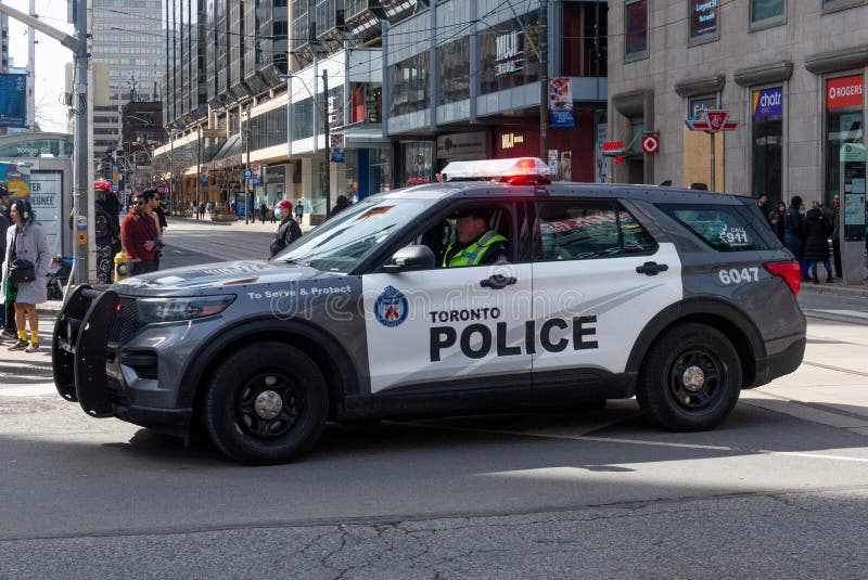 Police car in Toronto editorial photography. Image of ontario - 244452972
