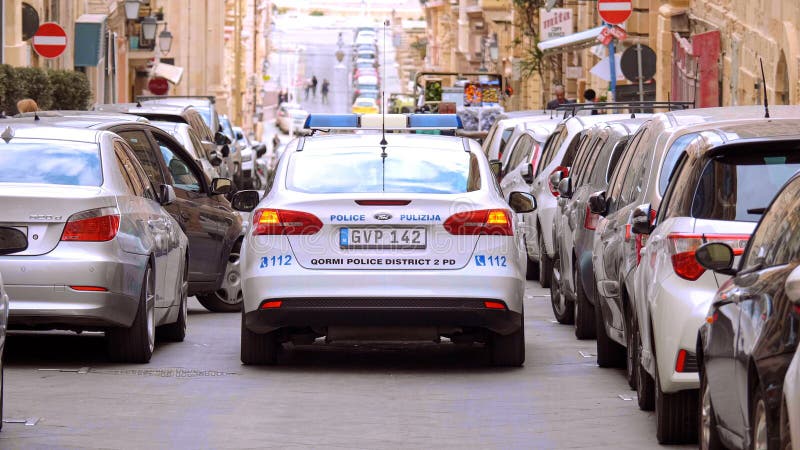 Police Car in Valletta - MALTA, MALTA - MARCH 5, 2020 Editorial Stock ...