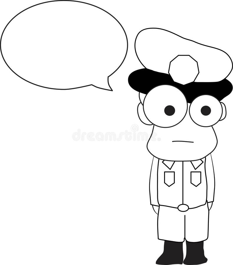 Police Cartoon stock illustration. Illustration of professional - 25729755