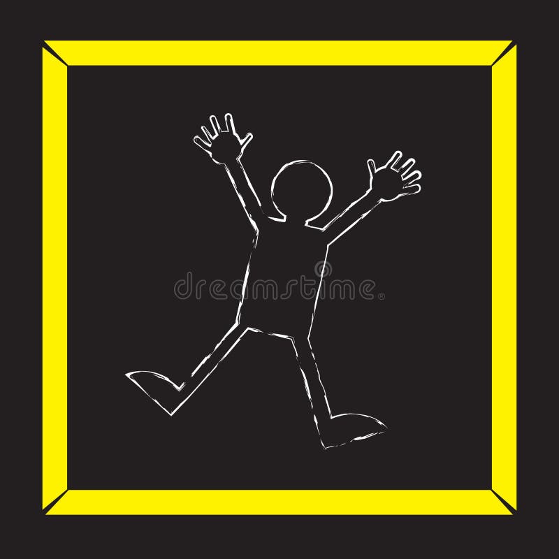 Police Chalk Outline stock vector. Illustration of accident - 30840381