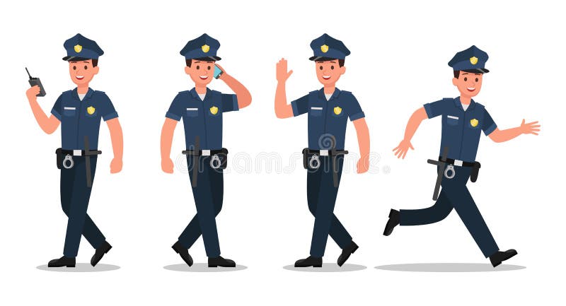 Police Character Vector Design No6 Stock Vector - Illustration of ...