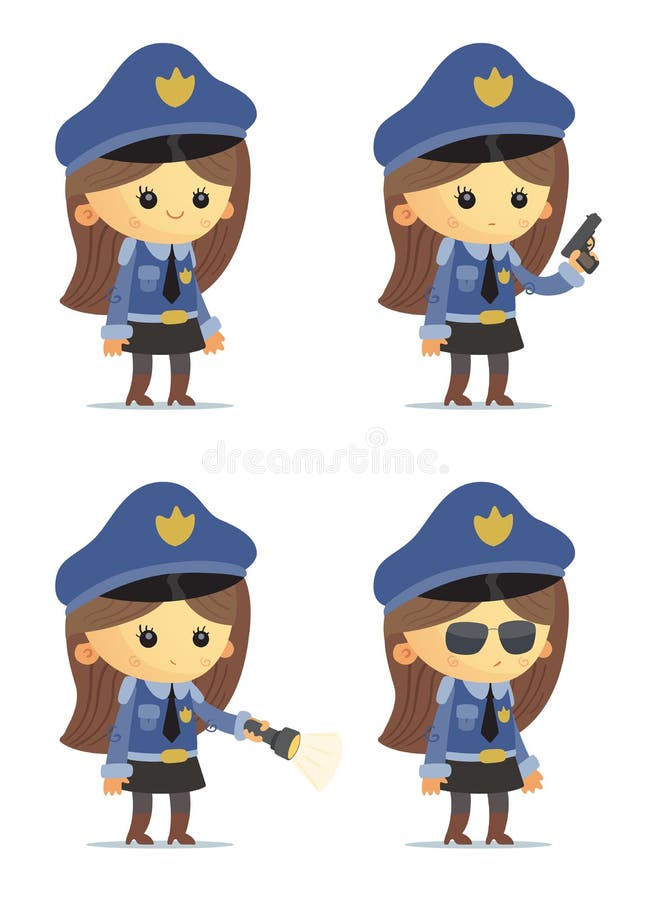 Police Characters stock vector. Illustration of cartoon - 97945635