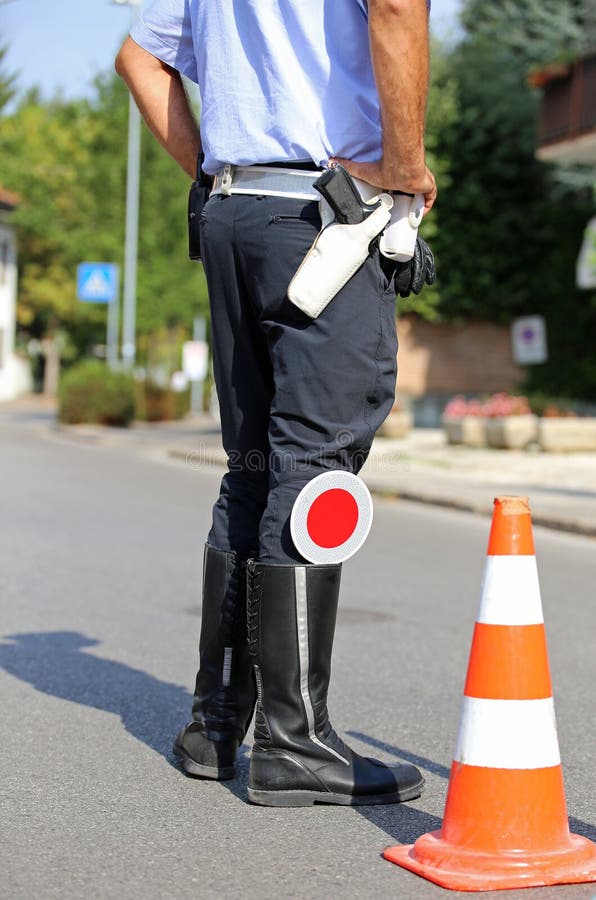 Police in a checkpoint stock photo. Image of block, boots - 81239468