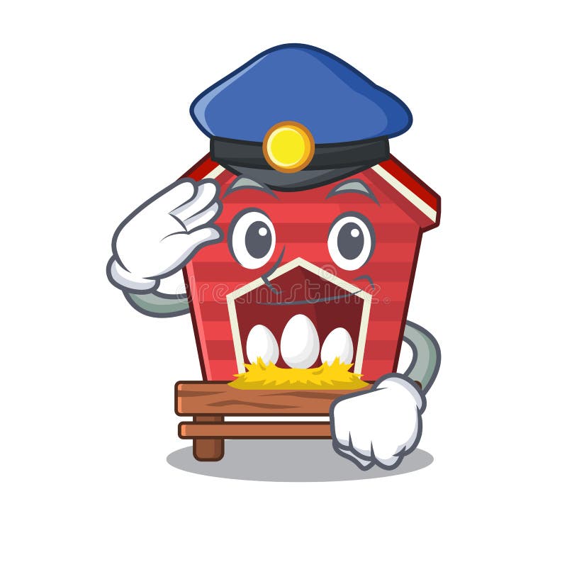 Police Chicken Coop Isolated in the Mascot Stock Vector - Illustration ...