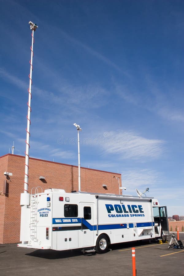 Police comm van 2 stock image. Image of mobile, comm, command - 565427