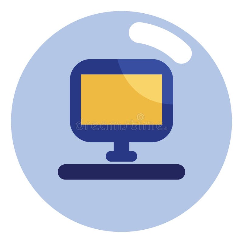 Police computer, icon stock vector. Illustration of element - 259782501