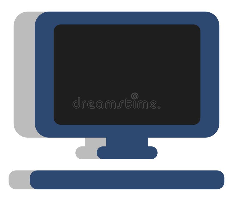 Police computer, icon stock vector. Illustration of hand - 261076274