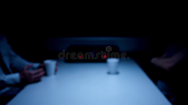 Police Custody Interview Room - Detective Interviewing Suspect - Bokeh ...