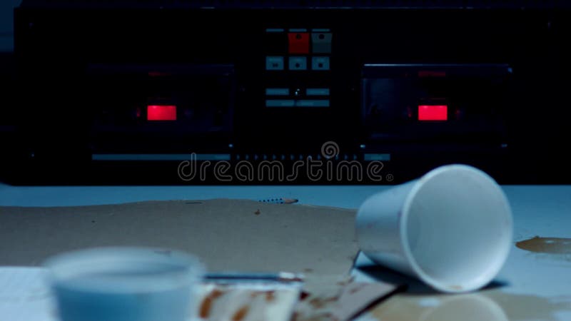 Police Custody Interview Room - Spilled Coffee Following an Altercation ...