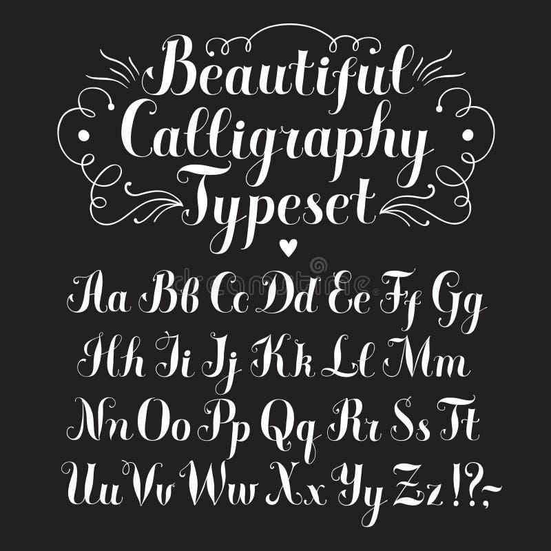 Police Et Chiffres De Calligraphie Illustration Stock - Illustration du ...