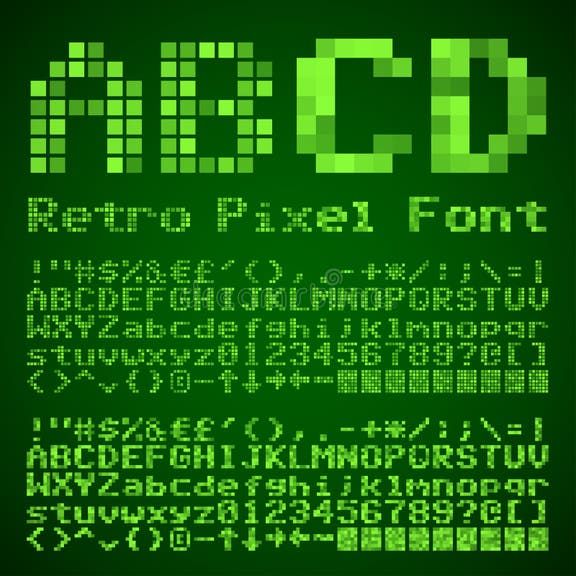 Police de pixel illustration de vecteur. Illustration du dessin - 56020601