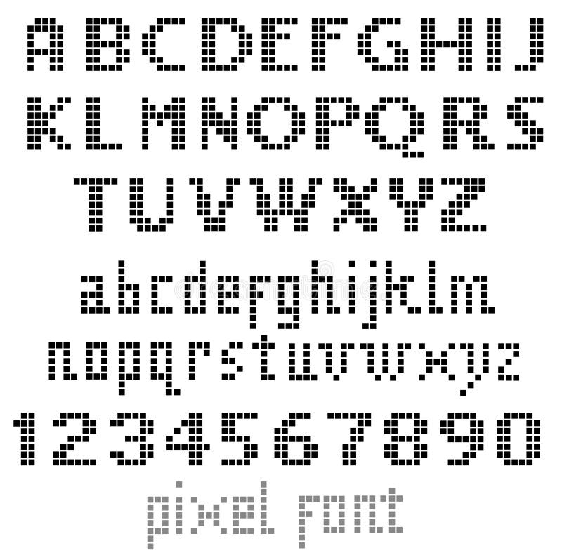 Police de pixel illustration de vecteur. Illustration du conception ...