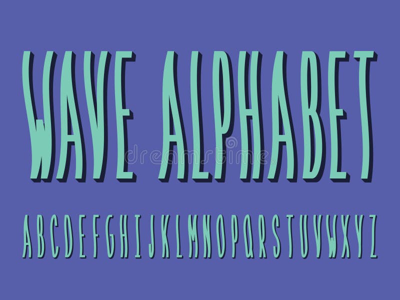 Police De Vague Alphabet De Vecteur Illustration de Vecteur ...
