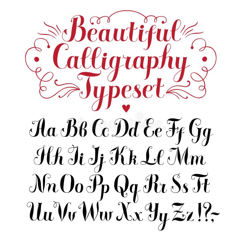 Police Et Chiffres De Calligraphie Illustration Stock - Illustration du ...