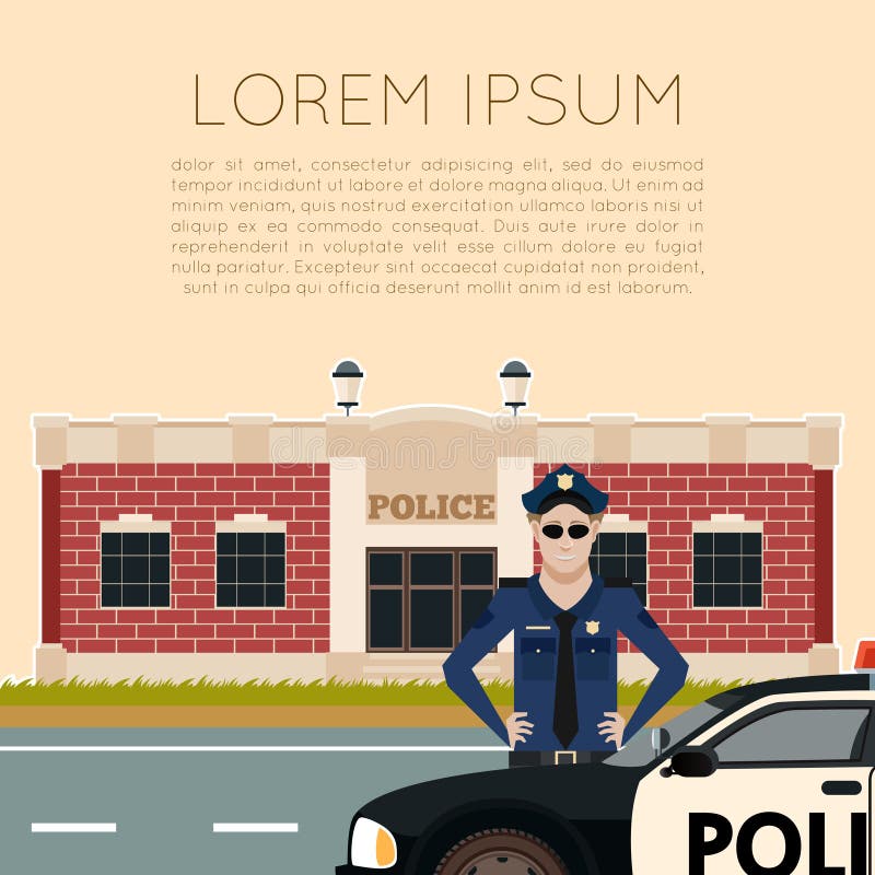 Police department banner5 stock vector. Illustration of flat - 74244204