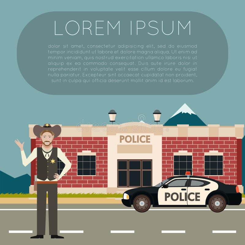 Police Department Banner5 stock vector. Illustration of background ...