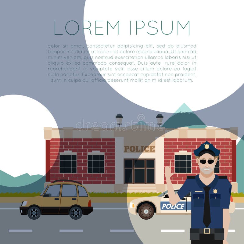 Police department banner4 stock vector. Illustration of background ...