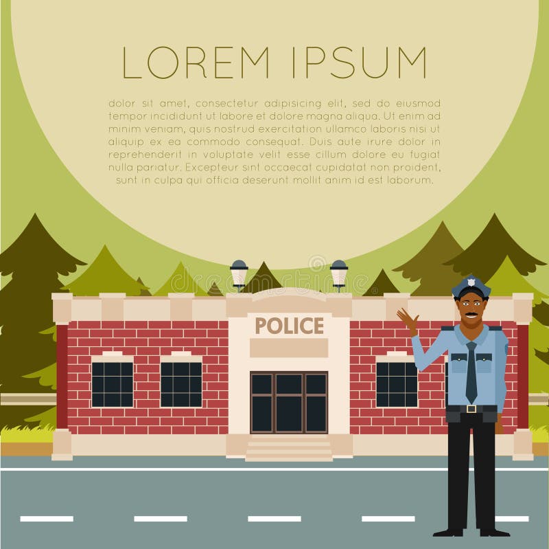 Police department banner3 stock vector. Illustration of flat - 74482836