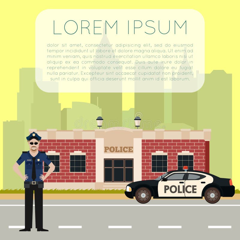 Police department banner8 stock vector. Illustration of banner - 74549876