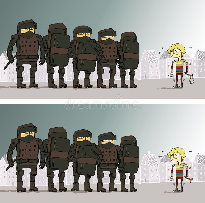 Police Differences Visual Game Stock Illustrations – 5 Police ...