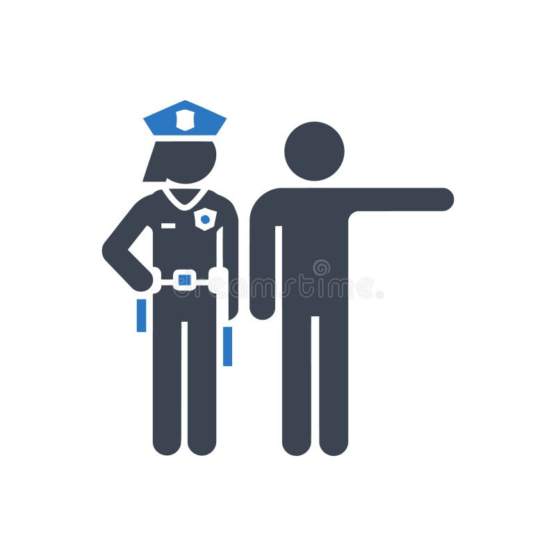 Police Direction Guide Icon Stock Vector - Illustration of patrol ...