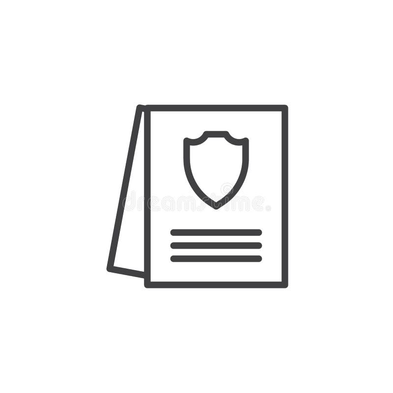Police Document File Line Icon Stock Vector - Illustration of outline ...