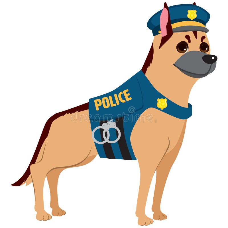 Police Dog stock vector. Illustration of duty, security - 25603695