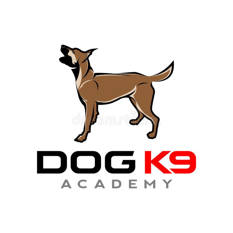 Police Dog K9 Training Logo Design Vector Stock Vector - Illustration ...