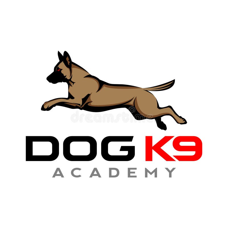 Police Dog K9 Training Logo Design Vector Stock Vector - Illustration ...