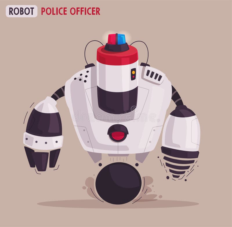 Police Drone Robot. Patrol Cop with Artificial Intelligence Stock ...