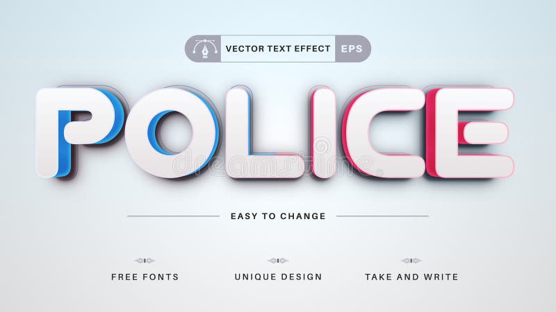 Police Font Stock Illustrations – 3,455 Police Font Stock Illustrations ...