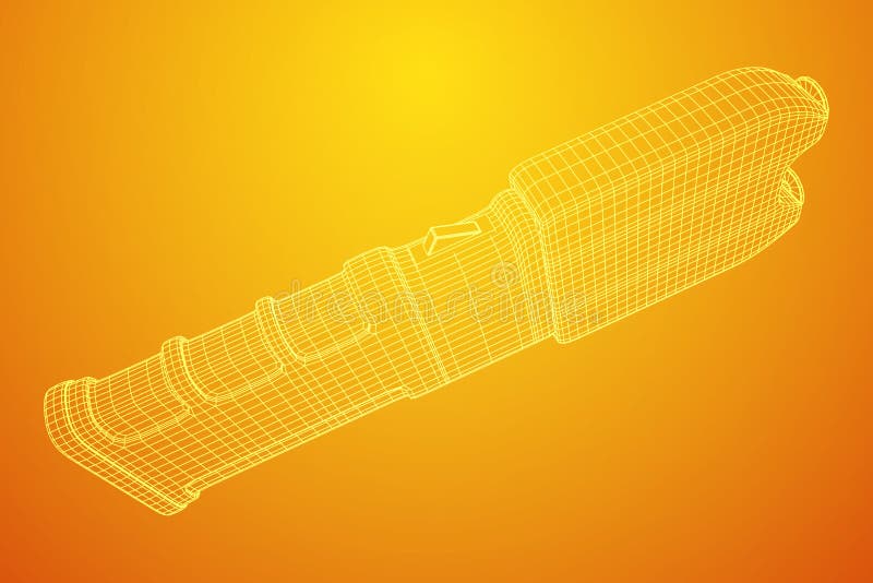 Police Electro Shocker Taser Stun Gun Stock Vector - Illustration of ...