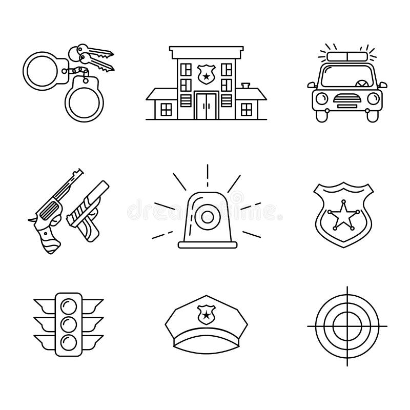 Police Element Vector Icon Design Illustration Stock Vector ...