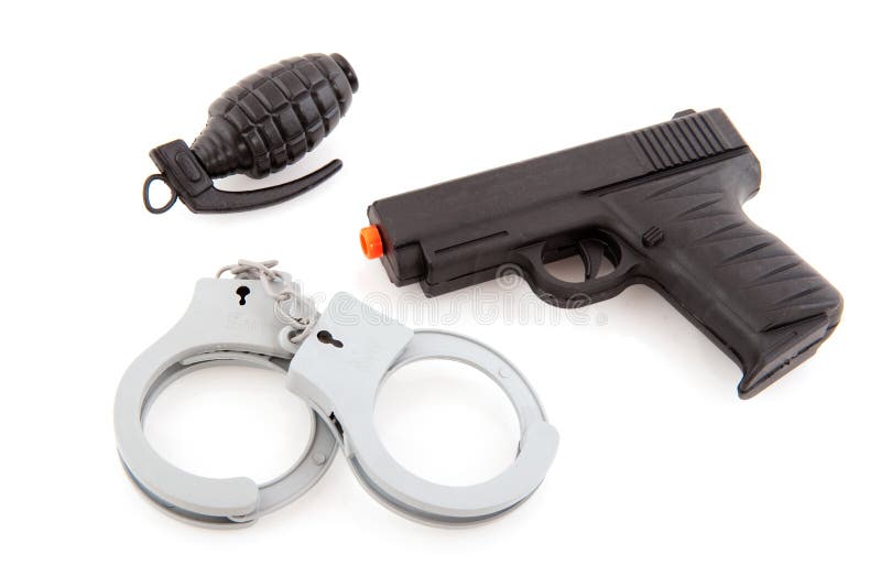 Police Equipment on a Table Stock Photo - Image of equipment ...